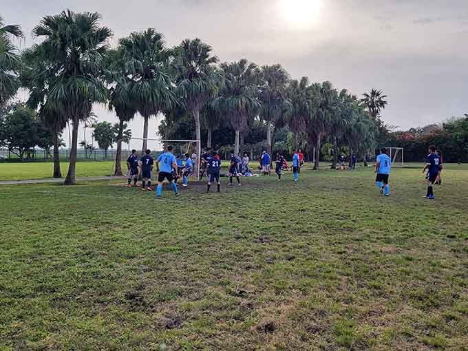 Cinco de Mayo Park brings neighbors together for soccer matches where everyone wins through community connection and exercise.