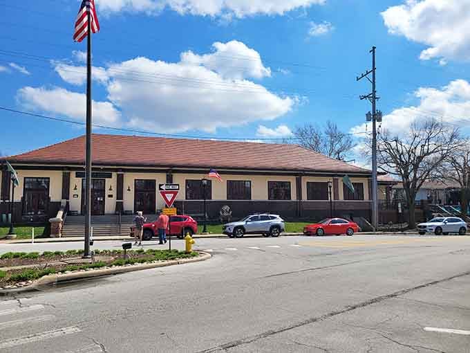 The historic station stands proud, proving that the best destinations are worth pulling over for.