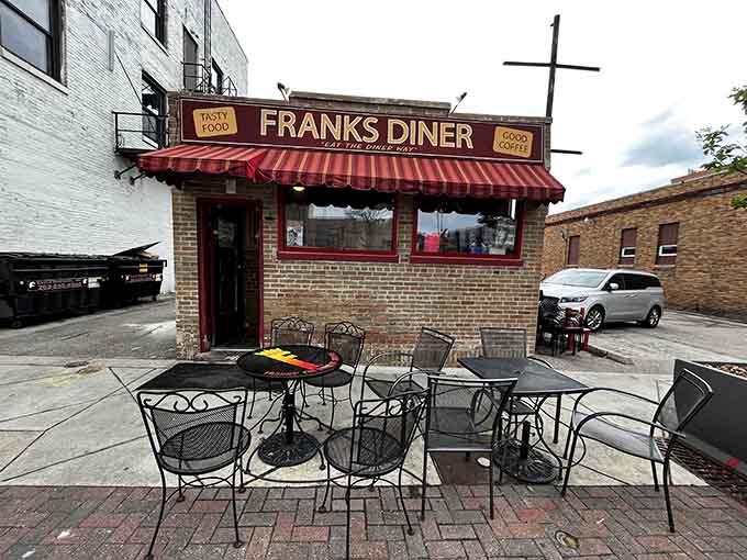 The outdoor patio seating lets you admire this architectural gem while enjoying your meal in the fresh Kenosha air.