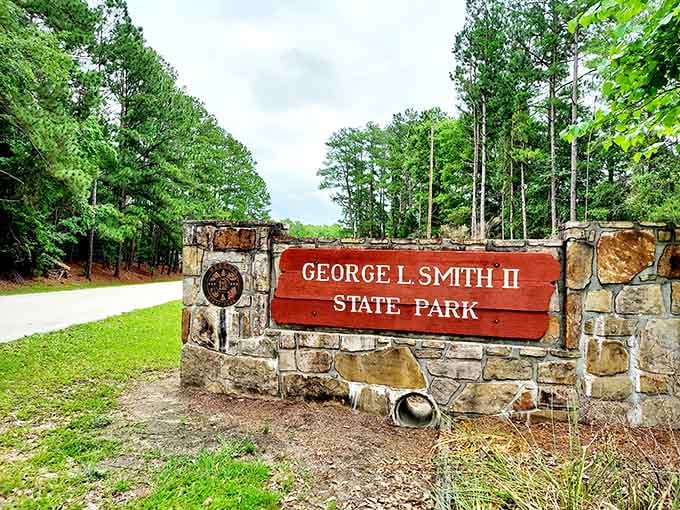 The entrance sign marking the beginning of your escape from the ordinary into something truly special.