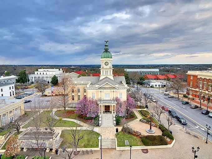 Athens' courthouse stands as a testament to small-town charm meeting college-town energy in perfect Southern harmony.