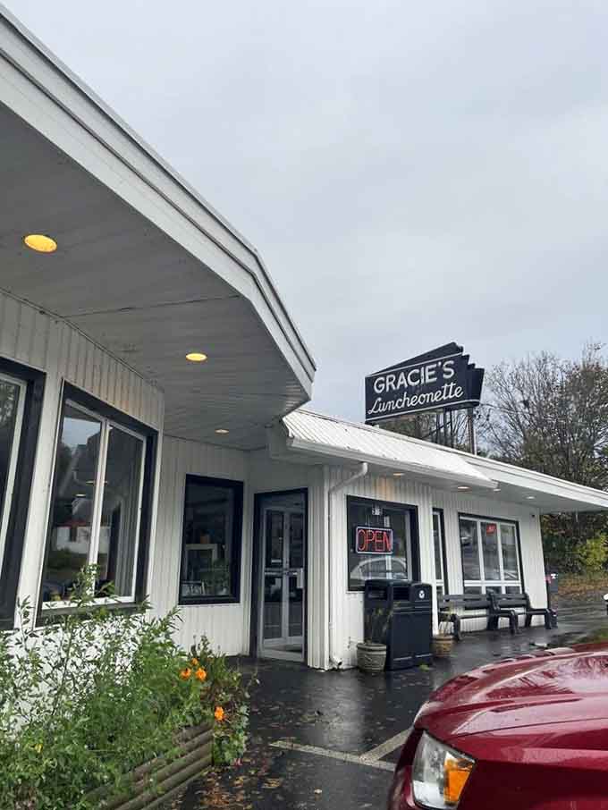 That neon "OPEN" sign in the window is basically a beacon of hope for hungry travelers on Route 23B.