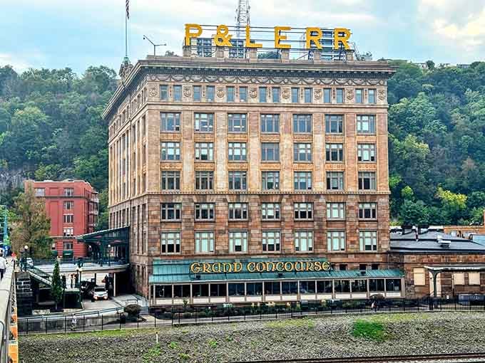 The historic building stands proud along the Monongahela, a testament to Pittsburgh's glorious past reimagined.
