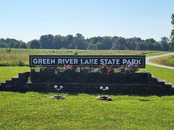 That welcome sign with flowers means you've arrived somewhere special, and your GPS didn't lead you astray this time.