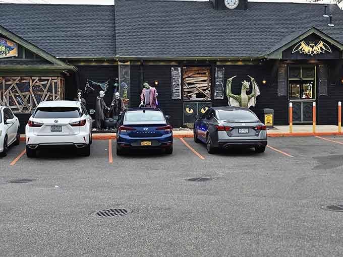 Plenty of parking means you won't have to circle the block before experiencing this wonderfully weird dining adventure.