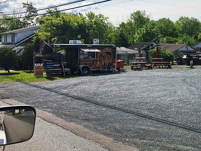 The trailer stands ready for another day of feeding folks who appreciate authentic barbecue done absolutely right.