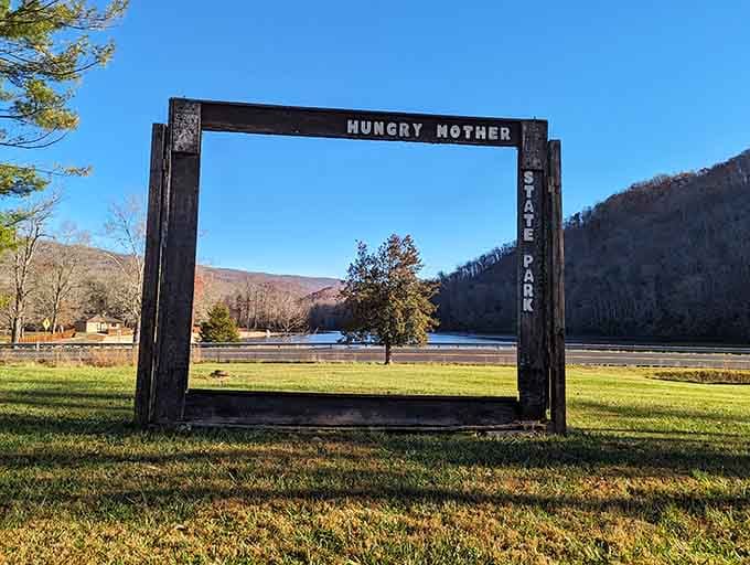 Walk through this rustic frame and officially enter your new favorite weekend escape from reality's demands.