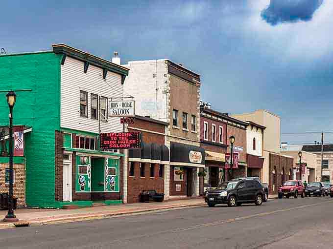 Downtown Hurley stretches along Silver Street, where every storefront tells stories of resilience and small-town determination.