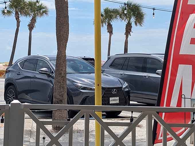 Easy parking means less stress and more time focusing on the important stuff, like that grouper sandwich waiting inside.