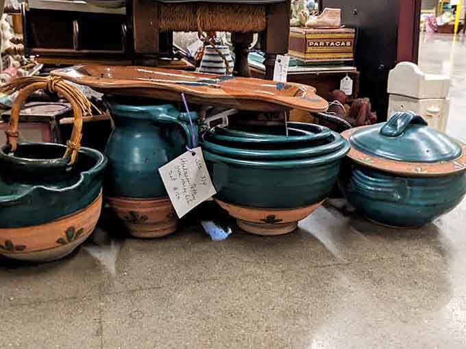 Handcrafted pottery that makes modern mass-produced dishes look like they're not even trying to be interesting.