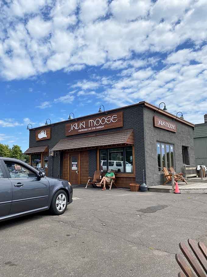 The exterior promises North Woods charm, and the interior absolutely delivers on that promise.