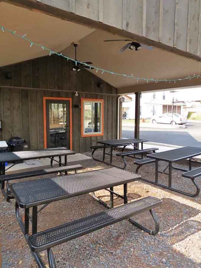 Outdoor seating where you can enjoy your feast while the Pennsylvania breeze carries that intoxicating smoke aroma.