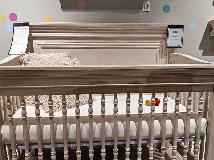 A crib so elegant it makes you want another baby, or at least offer to babysit someone else's.