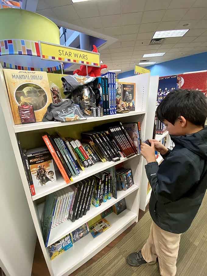 Young readers discovering new worlds one shelf at a time, which is exactly how lifelong book addictions begin.