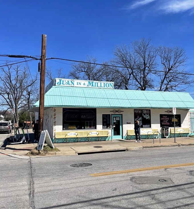 From the outside, it looks unassuming, but inside awaits breakfast taco glory beyond your wildest dreams.