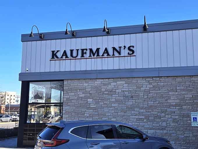 Clean lines and modern stonework give this classic deli a fresh look without losing its soul.