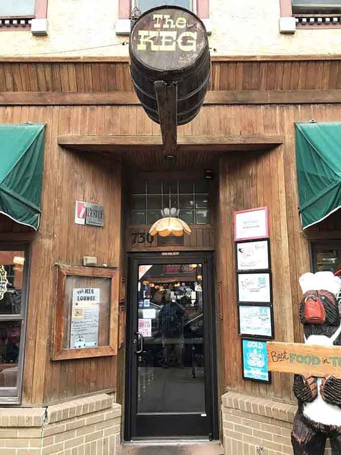 Walking through this doorway means you're about to experience some seriously good buffalo burgers, guaranteed satisfaction ahead.