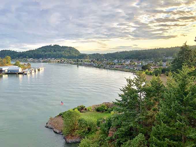 From above, La Conner's waterfront location reveals why artists and dreamers have always gravitated here.
