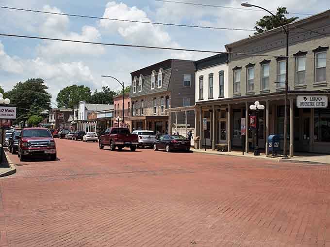 The brick-paved streets and historic buildings create a streetscape that makes every stroll feel like a step back in time.