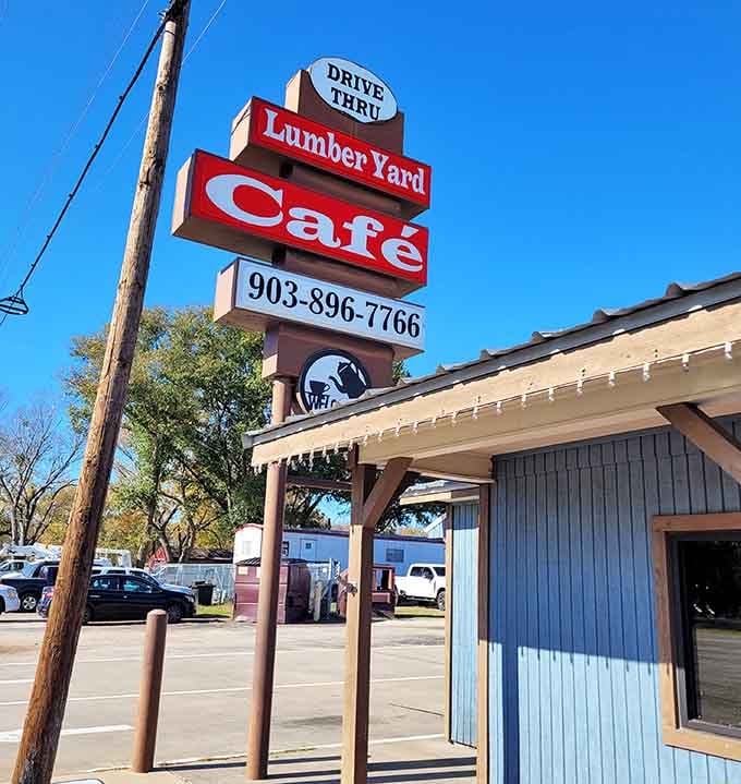 That bold red sign beckoning travelers off the road has been guiding hungry folks to good food for years.