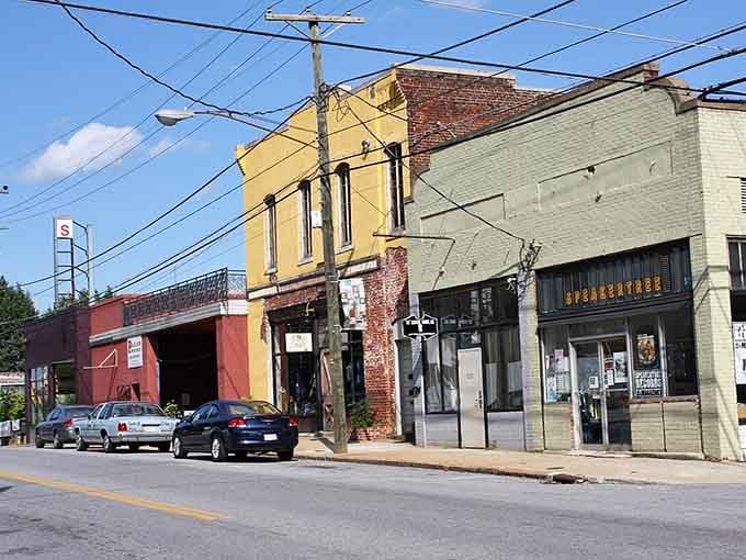 Downtown Lynchburg's historic storefronts remind you that charm and affordability can actually coexist in modern America.