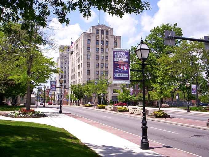 Downtown Mansfield's skyline proves that mid-sized cities have their own brand of architectural dignity and character.