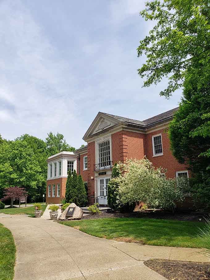 Even the village office building maintains the architectural theme, because bureaucracy deserves beauty too, apparently.