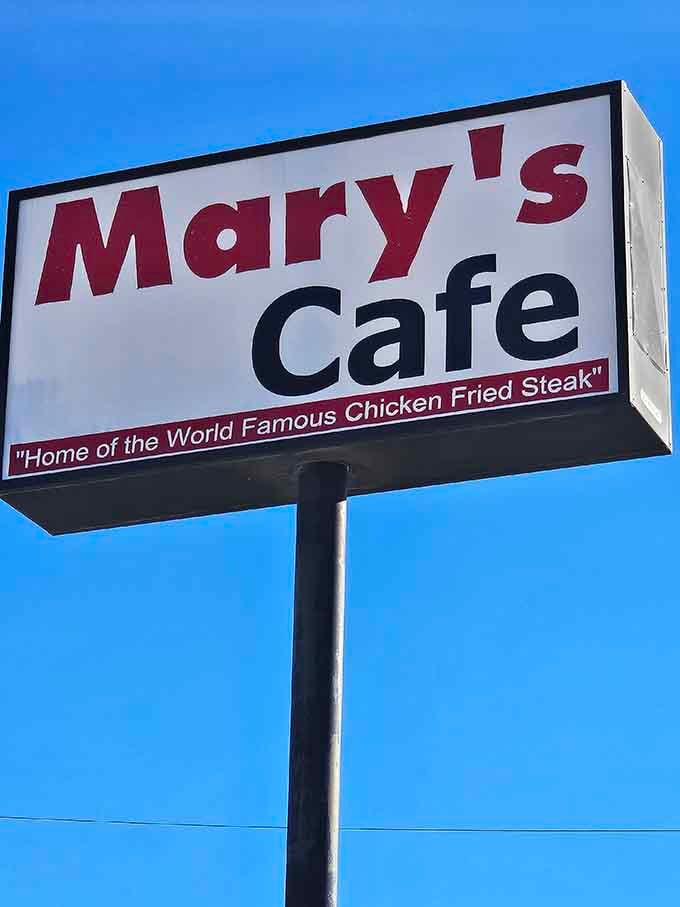 The sign that's guided hungry travelers off the interstate and into chicken fried steak paradise for decades.