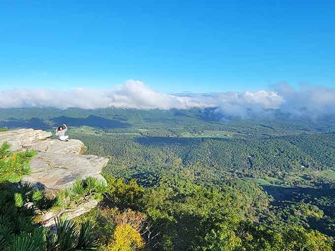Morning mist rolls through the valley below, creating a dreamy landscape that makes the climb worthwhile every time.