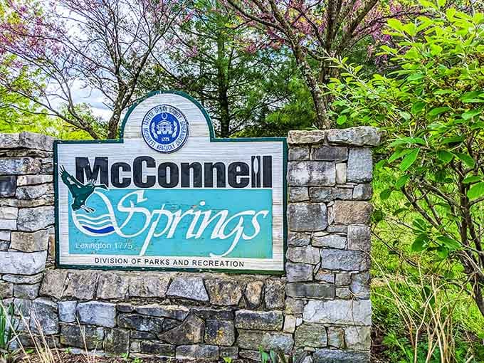 The entrance sign welcoming you to a place that's been keeping Lexington's secrets since 1775.