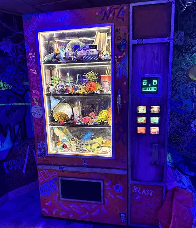 This vending machine dispenses portals instead of snacks, which is honestly more useful than another bag of chips.