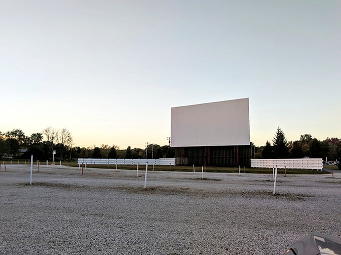 Under clear skies, this screen becomes the biggest television you'll ever watch from your own car.