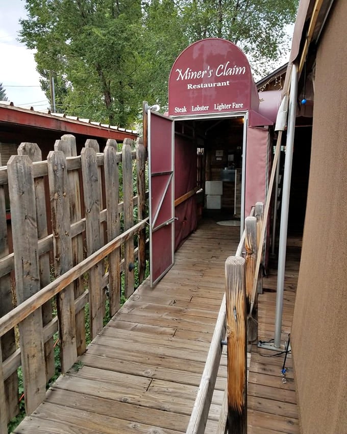The wooden walkway entrance leads you from the street into a dining experience that honors Colorado's colorful past.