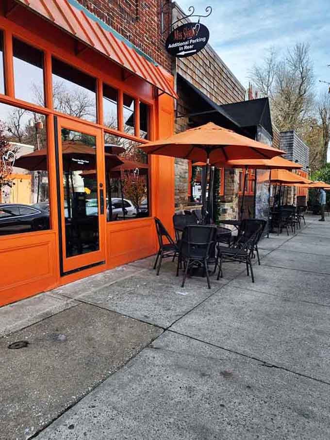Outdoor patio seating for those perfect Maryland mornings when fresh air enhances every delicious bite.