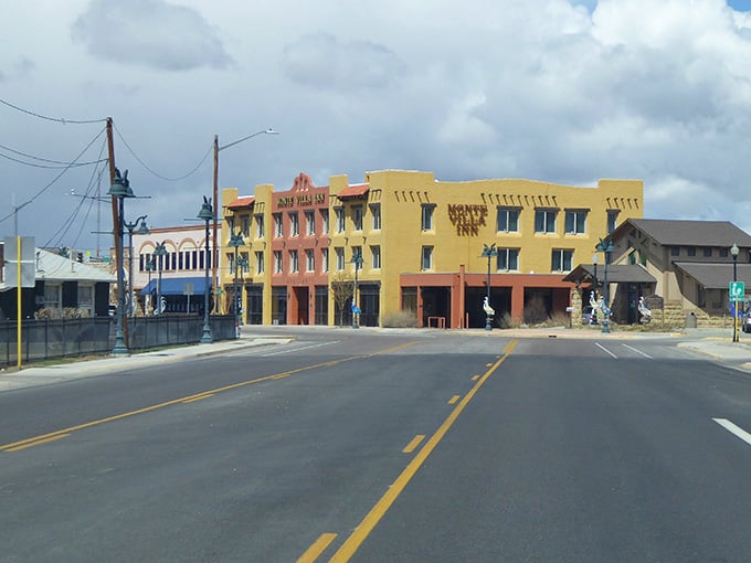 Downtown Monte Vista stretches out under big skies, where your dollar still means something real.