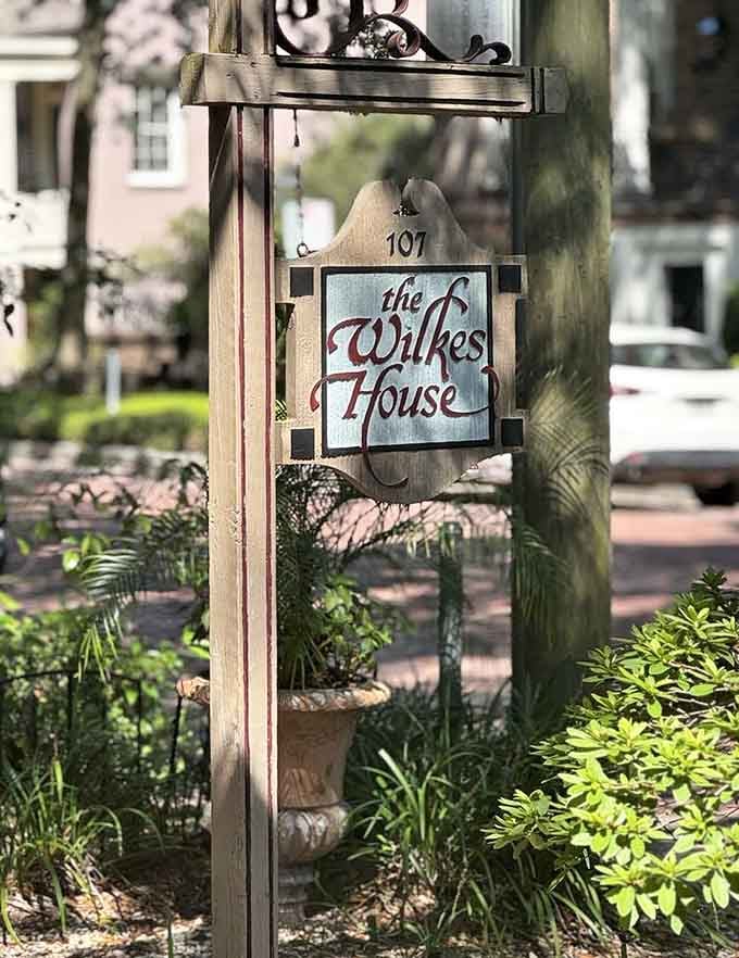 The Wilkes House sign marks the spot where countless food pilgrims have found their Southern comfort food salvation.