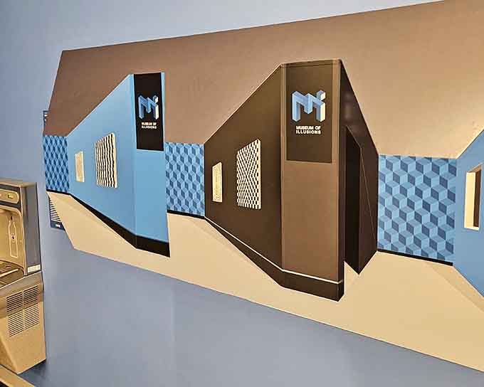 This hallway stretches into forever, or maybe just ten feet, depending on your perspective today.