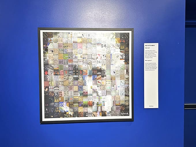 Numbers and patterns collide in artwork that challenges your eyes to find order in beautiful, deliberate chaos.