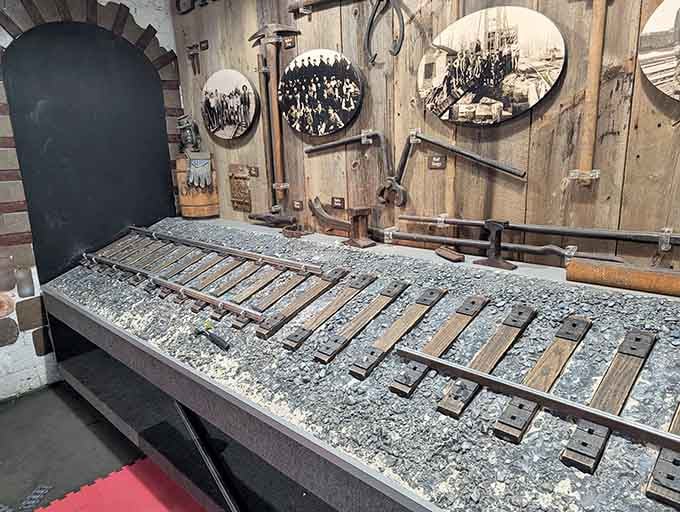 Authentic railroad construction tools that built the infrastructure connecting our nation, one spike at a time, no power tools needed.