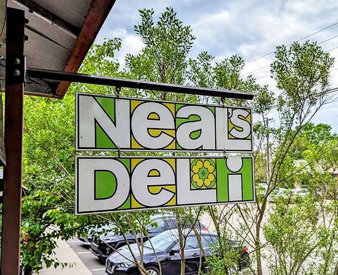 That bold signage tells you exactly where you are: a place where delis and biscuits coexist harmoniously.
