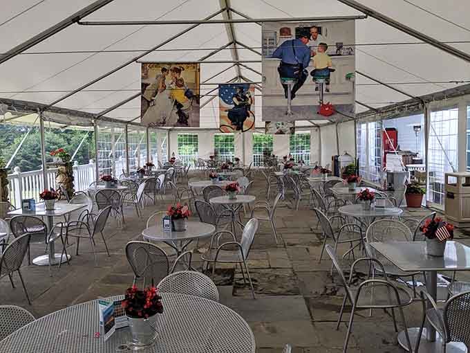 The outdoor caf&eacute; offers the perfect spot to process everything you've seen while surrounded by Berkshire beauty.