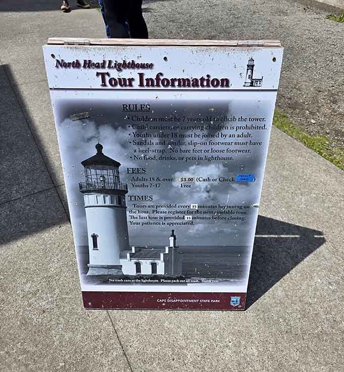 Tour information that's actually helpful&mdash;proof that government signage can occasionally get it right after all.