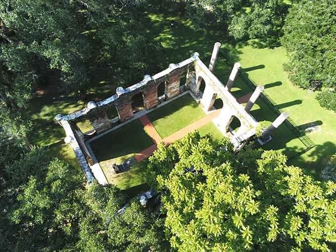 From above, you see how perfectly nature and human creation have learned to dance together.