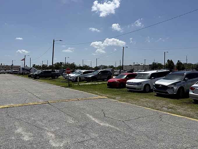When the parking lot looks like this, you know you've found something special worth fighting for a spot.
