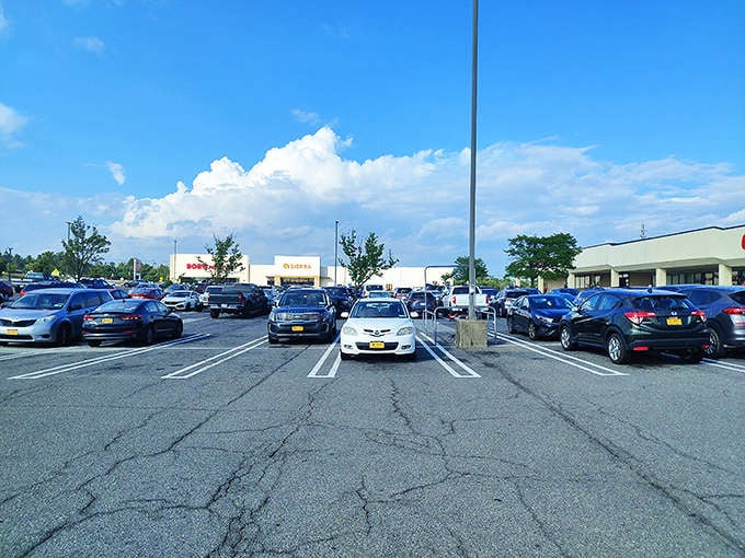 A packed parking lot is always a good sign that people know where the real deals are hiding.