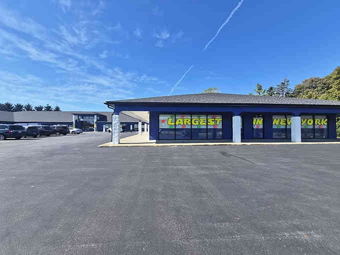 From the parking lot, this unassuming building hides a universe of vintage wonders inside its walls.