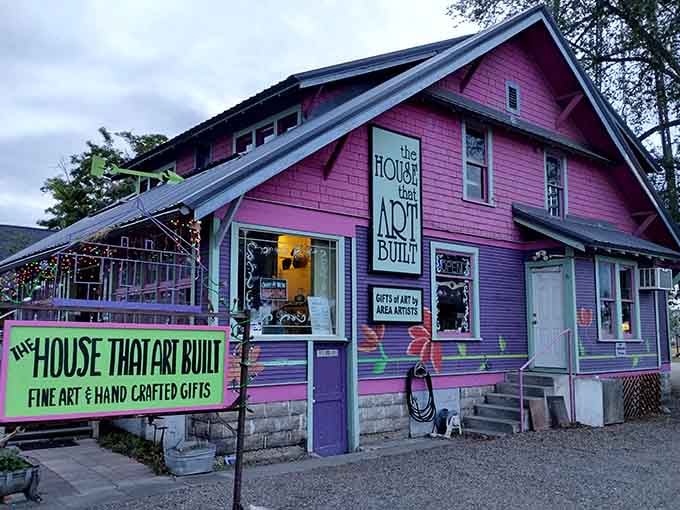 This magenta marvel bursts with personality and local artistry, proving retirement towns can be delightfully quirky and wonderfully creative.