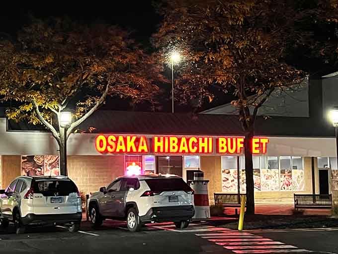 Evening parking lot filling up because word spreads fast when a place delivers this much food happiness consistently.
