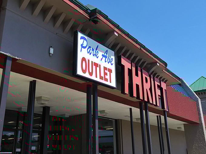 The bold signage promises exactly what's inside: thrift shopping elevated to an art form you can afford.