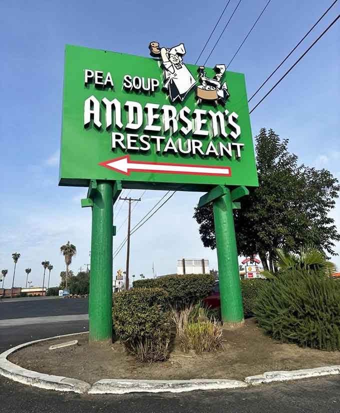 That bright green sign with the chef has been beckoning hungry travelers off Interstate 5 for longer than most.